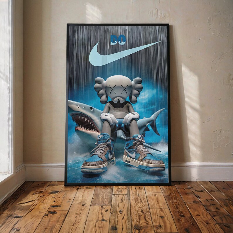 The Shark Hypebeast Figure Poster Set ,set of 3,printable KAWS Graffiti ...