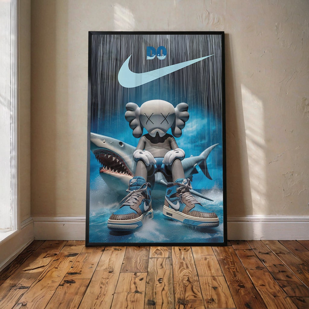 The Shark Hypebeast Figure Poster Set ,set of 3,printable KAWS Graffiti ...