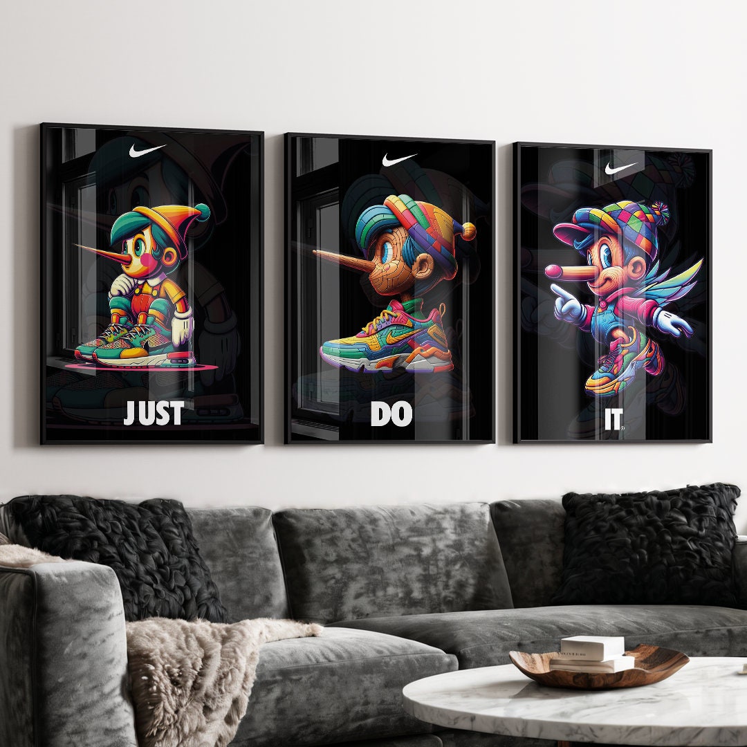 Hypebeast Poster,set of 3,printable Nike Graffiti Poster,hypebeast Nike ...