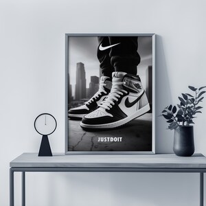 Nike Poster Motivational Quote BLACK DESIGN, Just Do It Poster, Set of ...