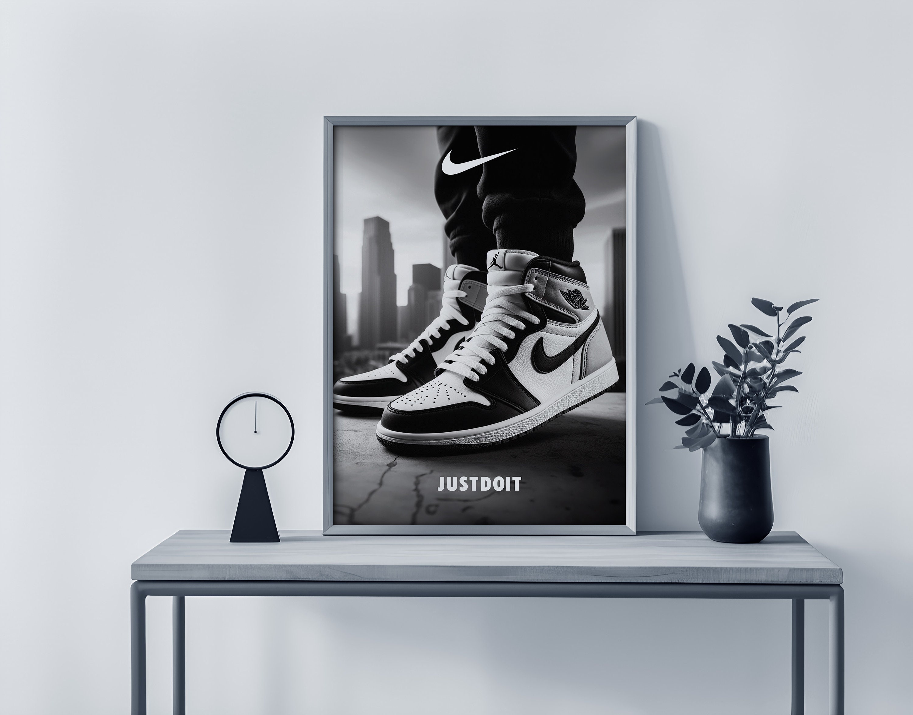 Nike Poster Motivational Quote BLACK DESIGN, Just Do It Poster, Set of ...