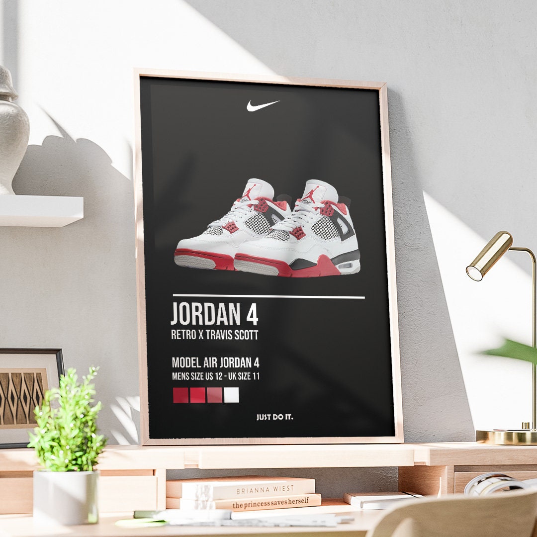 Nike Poster Motivational Quote BLACK DESIGN, Just Do It Poster, Set of ...