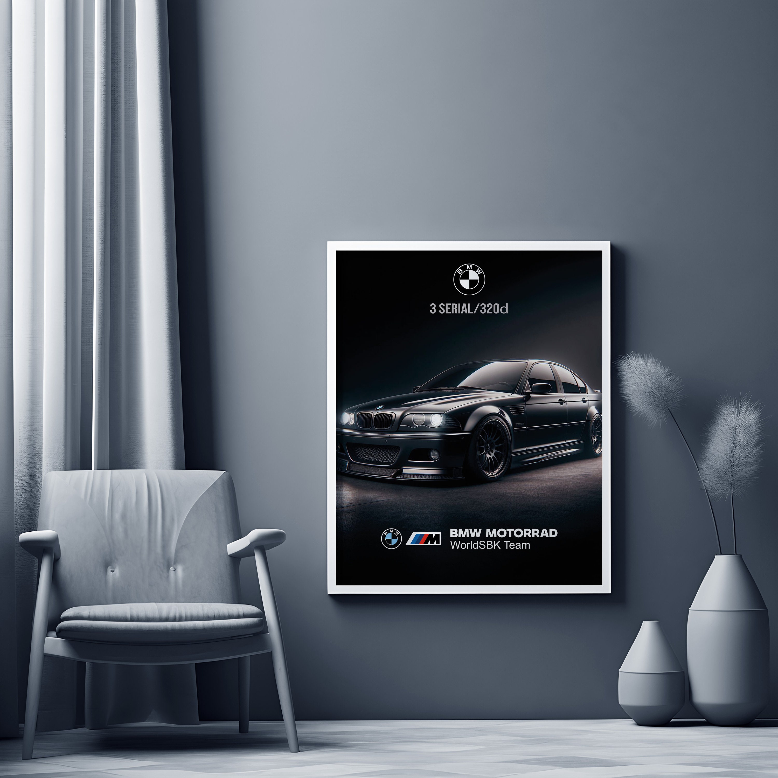 Bmw Car Poster Motivational Bmw Car BLACK DESIGN, BMW Car Poster, Set ...