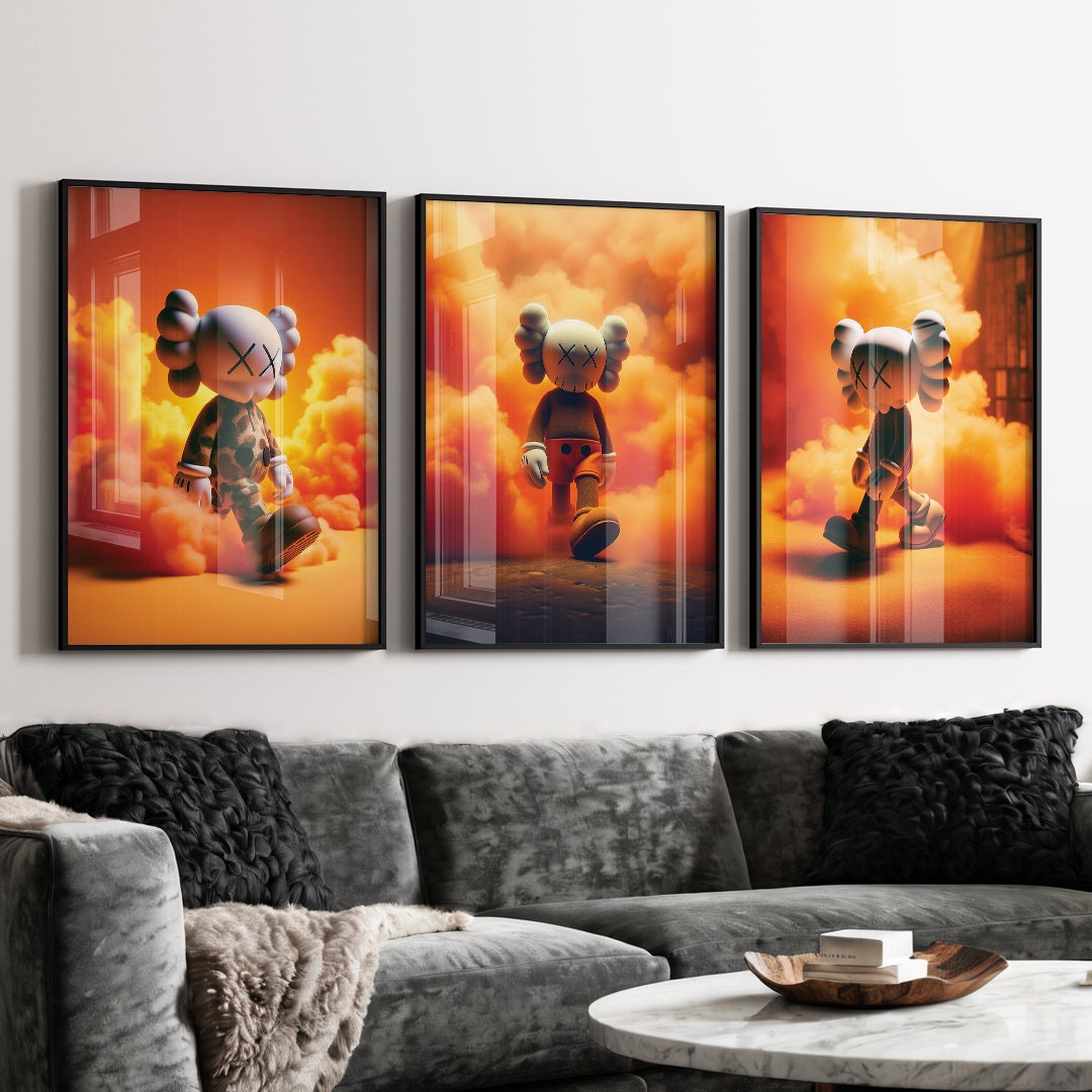 KAWS Graffiti Poster Set: Hypebeast Room Decor (digital Download) - Etsy