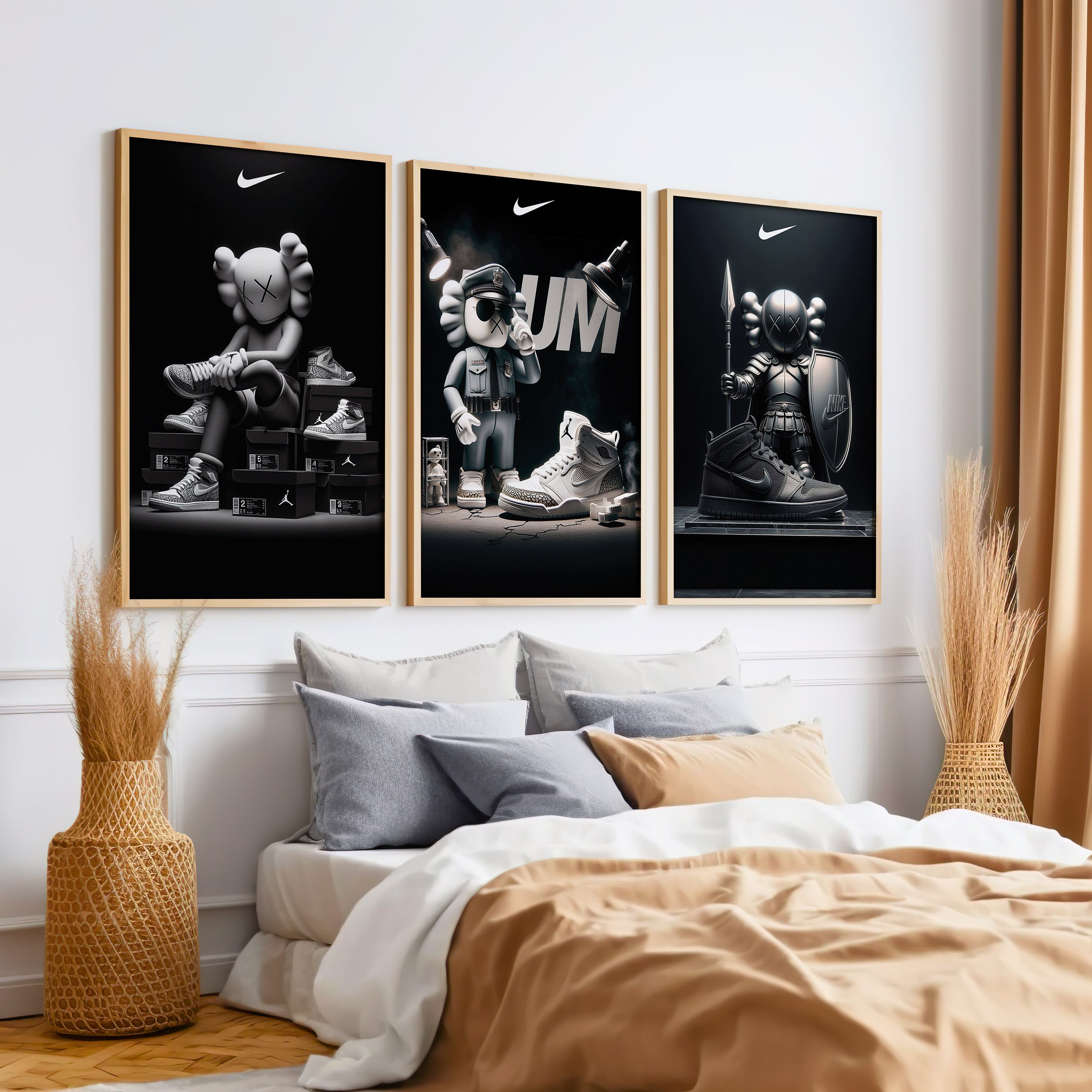 Hypebeast Figure Poster Set ,set of 3,printable KAWS Graffiti Poster ...