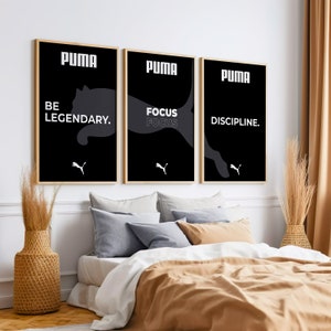 Puma Motivational Quote Poster Set: Black Design (digital Download) - Etsy