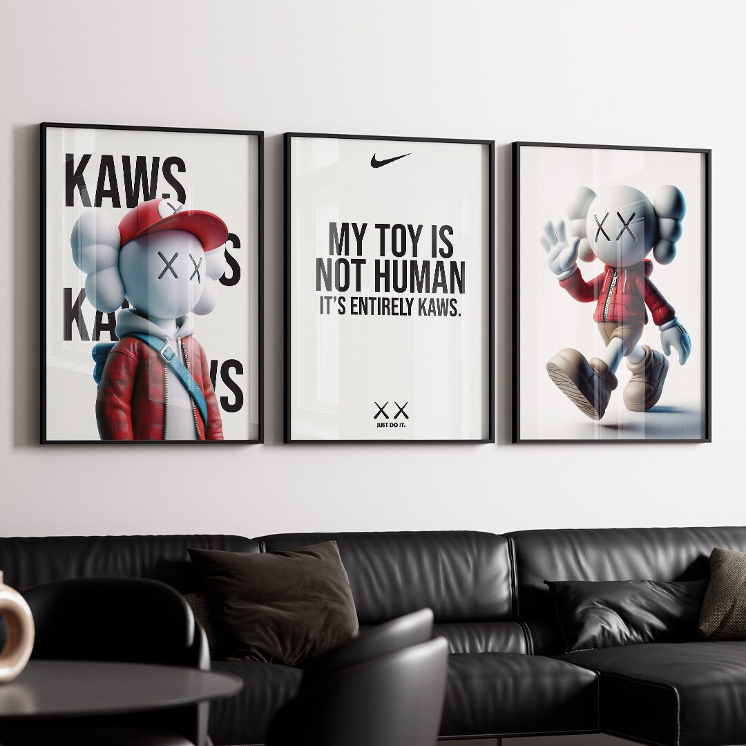 Hypebeast Toys Poster Set of 3, Minimalist Hypebeast Shoe Poster ...