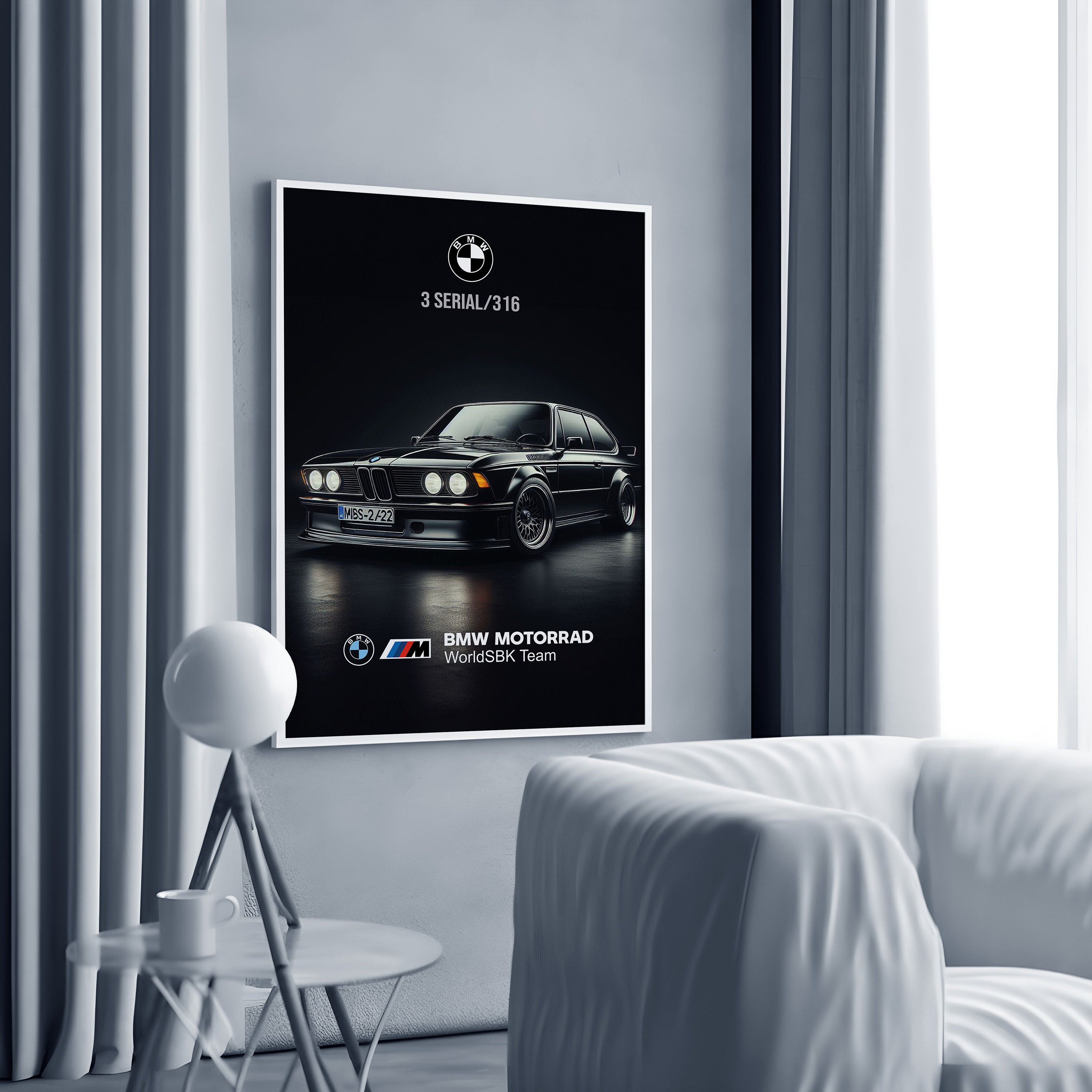 Bmw Car Poster Motivational Bmw Car BLACK DESIGN, BMW Car Poster, Set ...