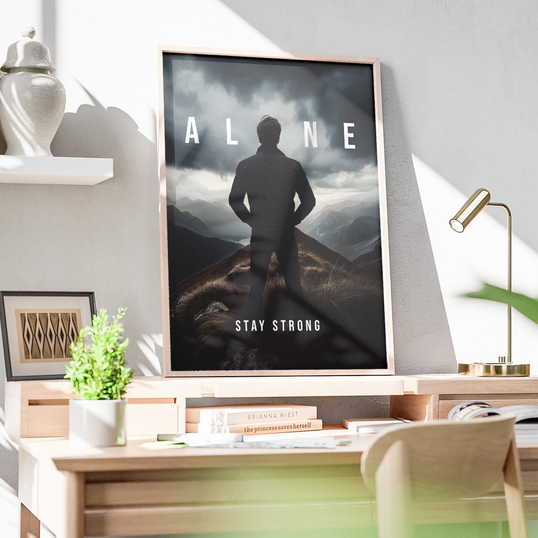 Forever Poster Motivational Quote BLACK DESIGN, Alone Poster, Set of 3 ...