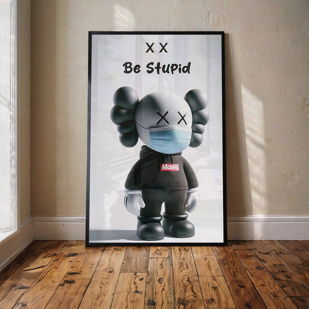 Hypebeast Figure Poster Set ,set of 3,printable KAWS Graffiti Poster ...