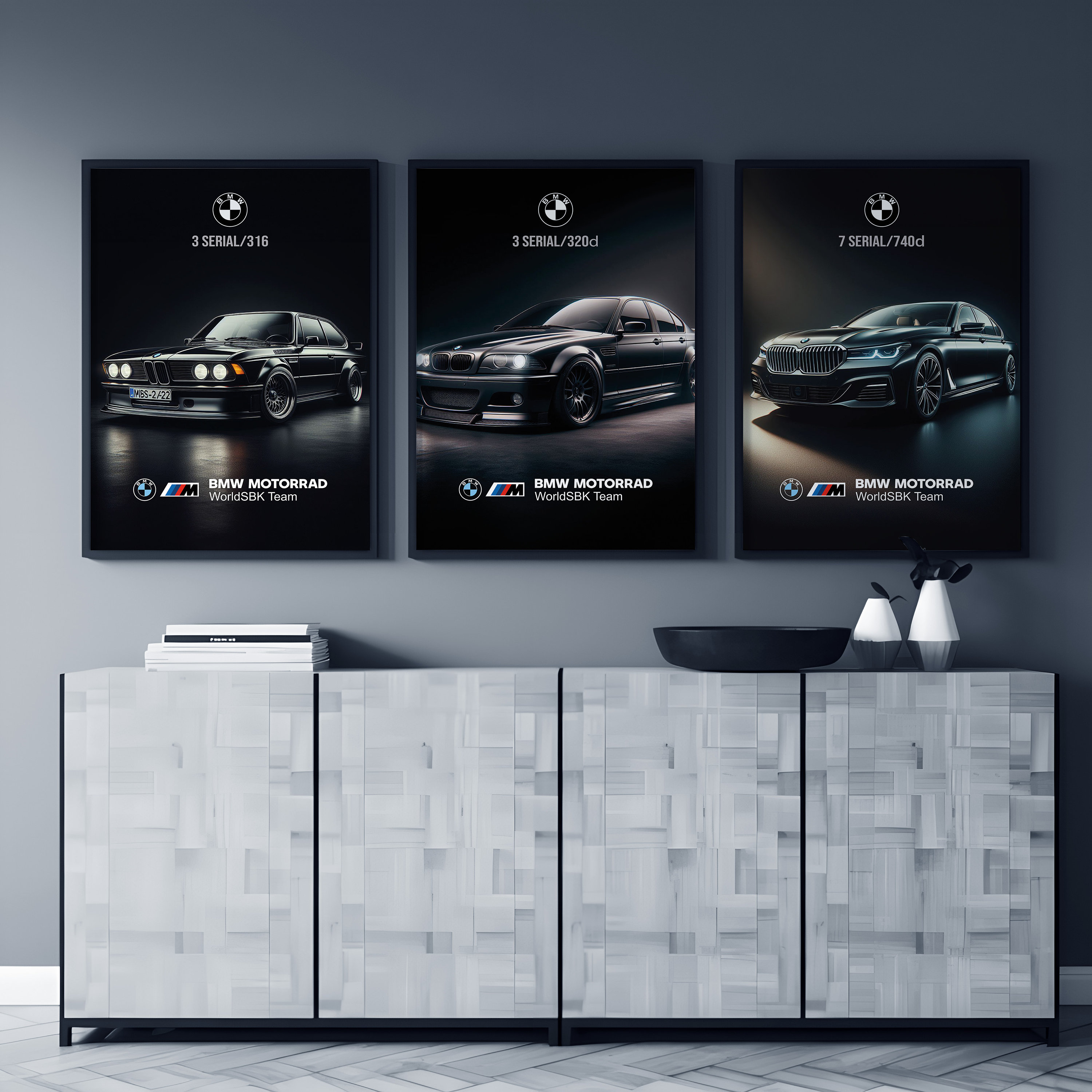 Bmw Car Poster Motivational Bmw Car BLACK DESIGN, BMW Car Poster, Set ...