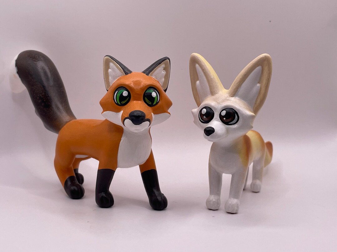 Customized 3d Printed and Painted Fox/fennec Fox Figurine/keychain - Etsy