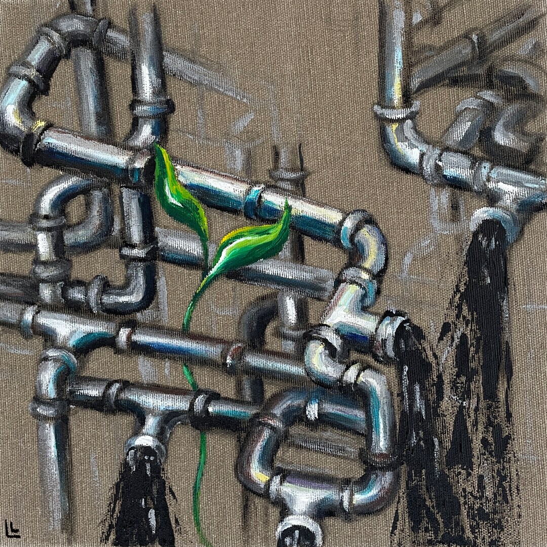 Ecology Art, Technical Pipes, Art About Life in City, Painting Nature ...