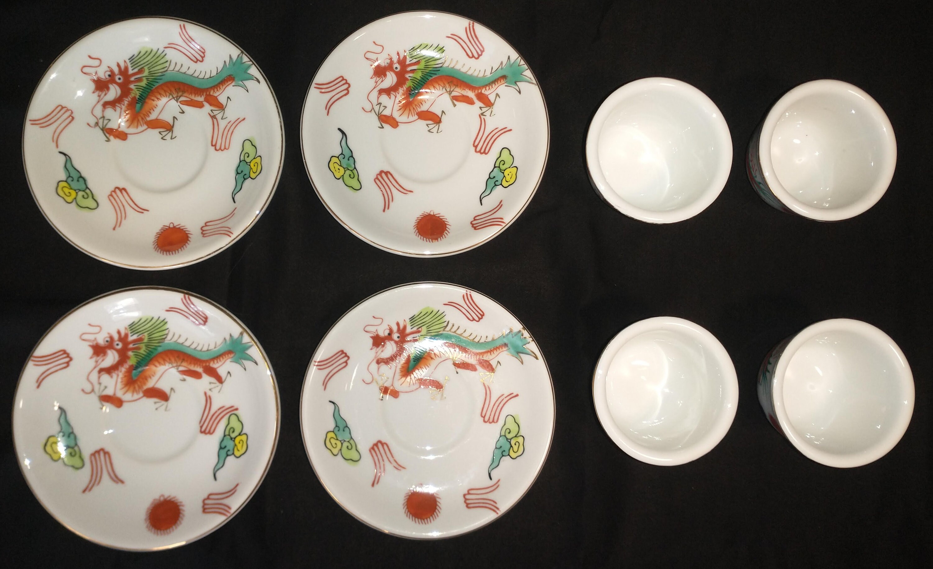Vintage Chinese Dragon Tea Cup and Saucer Set 2 Pc. - Etsy
