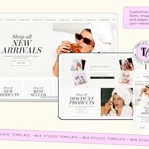 White Minimal Website Template, Influencer Website, Website Template ...