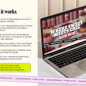 Bakery Squarespace Template: Pink Cake Design - Etsy