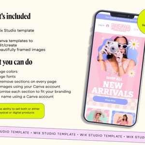 Wix Website Template, Retro Wix Template, Wix Studio, Bright Wix ...