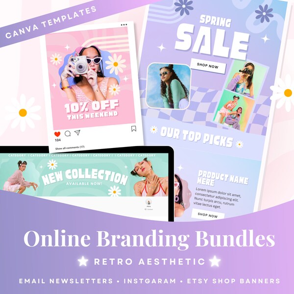 Retro Email Template - Etsy