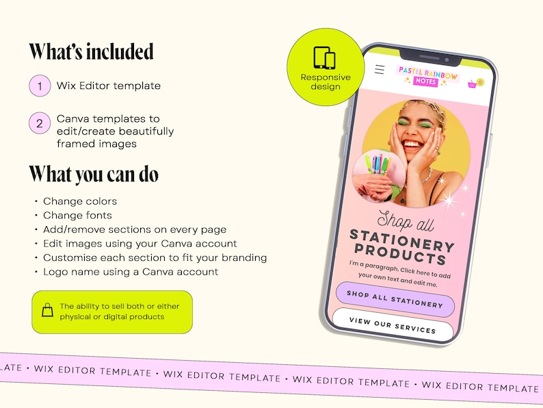 Bright Rainbow Website, Website Template, Bold Website, Pastel Design ...