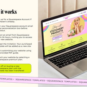 Colorful Website, Squarespace Template, Bold Website Template, Template ...