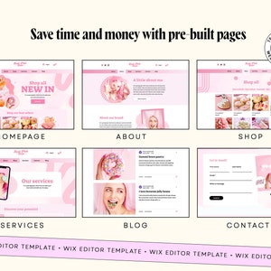 Pink Cake Website, Website Templates, Girl Web Design, Wix Template ...