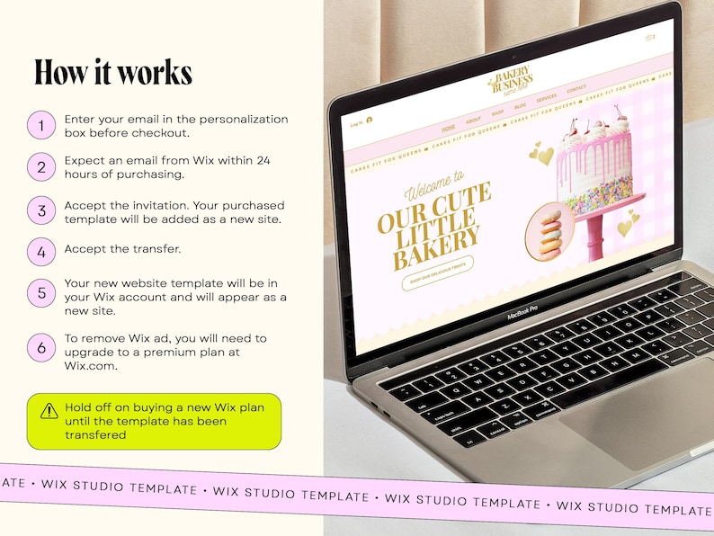 Luxury Bakery Website Template: Pink & Gold Wix Studio Theme - Etsy