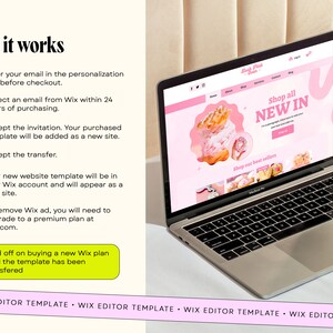 Pink Bakery Website Template: Wix Food Website Design - Etsy