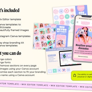 Pastel Coach, Wix Template, Website Template, Retro Coach Website ...