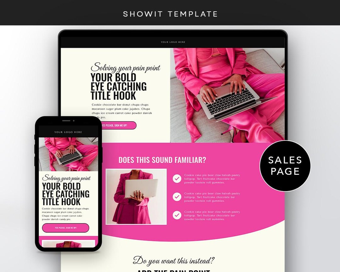 Showit Template, Showit Website, Pink Showit Design, Show It, Coach ...