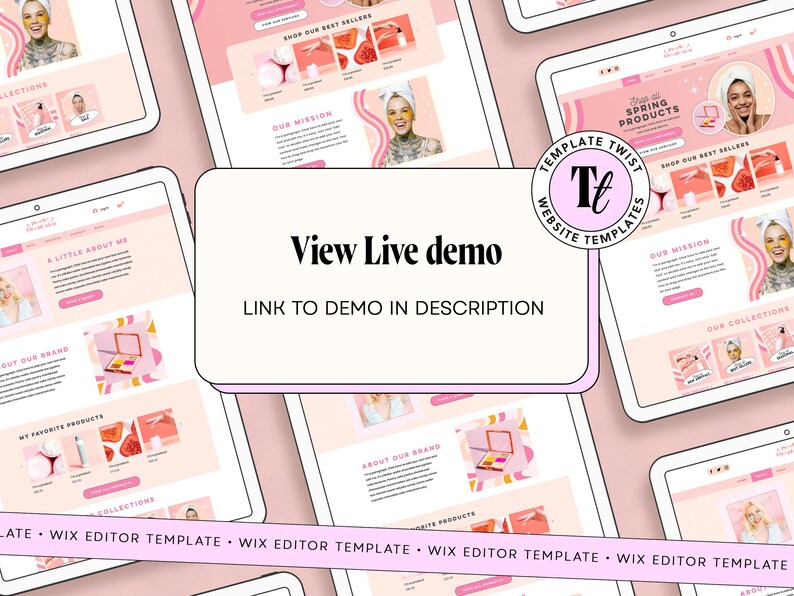 Peach Website, Colorful Website Website Template, Wix Template, Wix ...