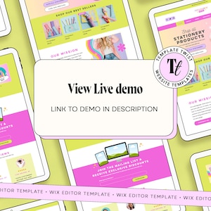 Bright Rainbow Wix Website Template: Bold Design - Etsy