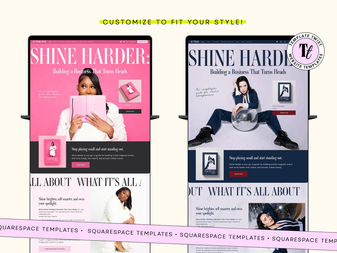 Modern Squarespace Author Website Template - Speaker & Book Promo ...