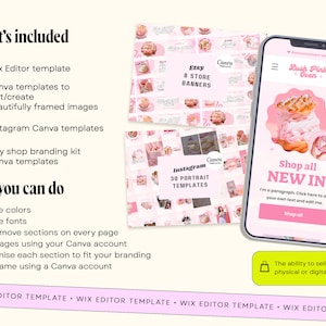 Pink Cake Website, Website Templates, Girl Web Design, Wix Template ...