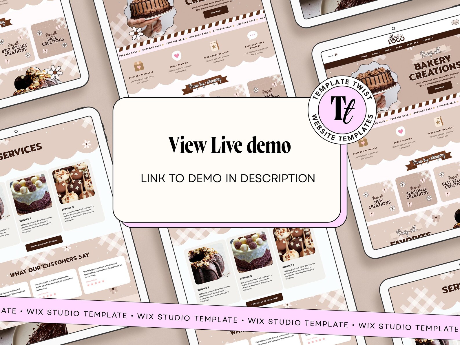 Bakery Website, Website Template, Wix Studio, Baking Website, Wix ...