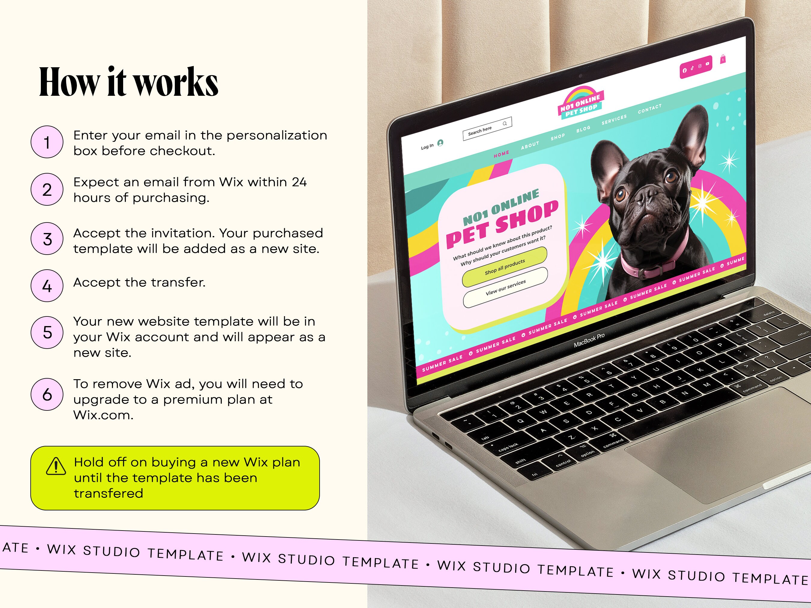 Pet Shop Website Bundle, Wix Website Template, Pet Grooming Website ...
