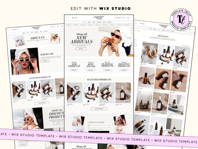 White Minimal Website Template, Influencer Website, Website Template ...