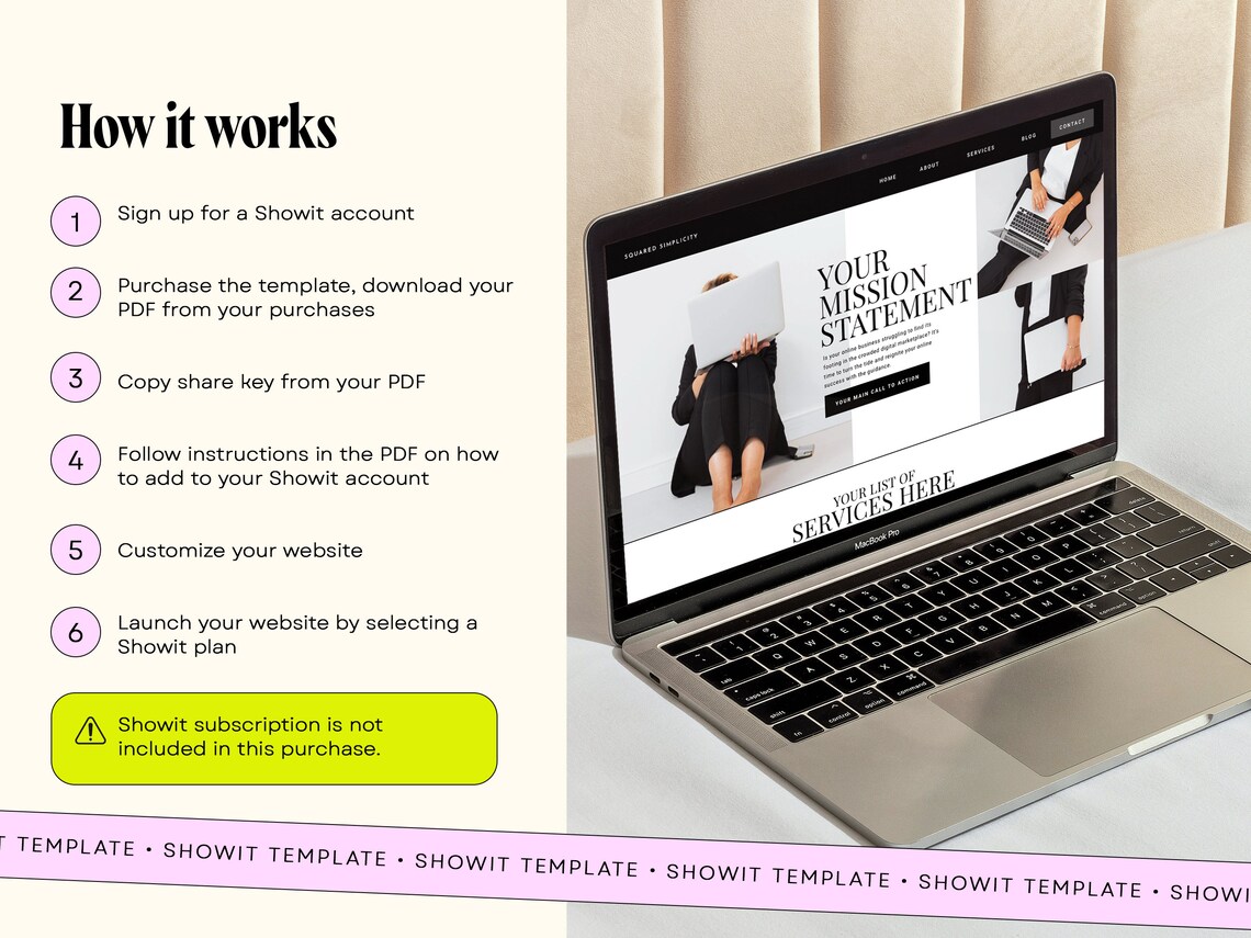 Showit Template, Showit, Website Template, Simple Website, Coach ...