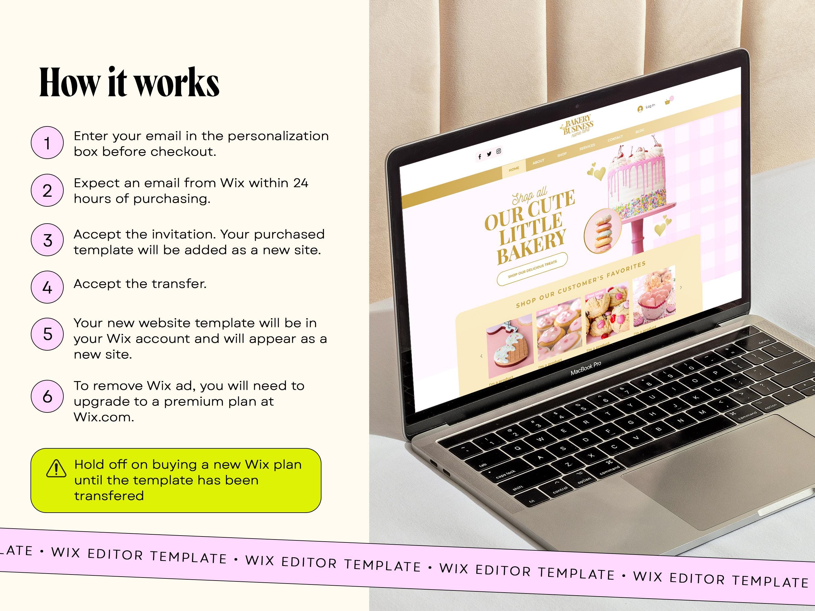 Food Wix Theme, Wix Food Blogger, Wix Ice Cream, Bakery Website, Bakery ...