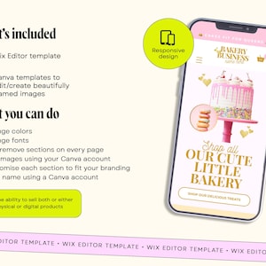 Food Wix Theme, Wix Food Blogger, Wix Ice Cream, Bakery Website, Bakery ...