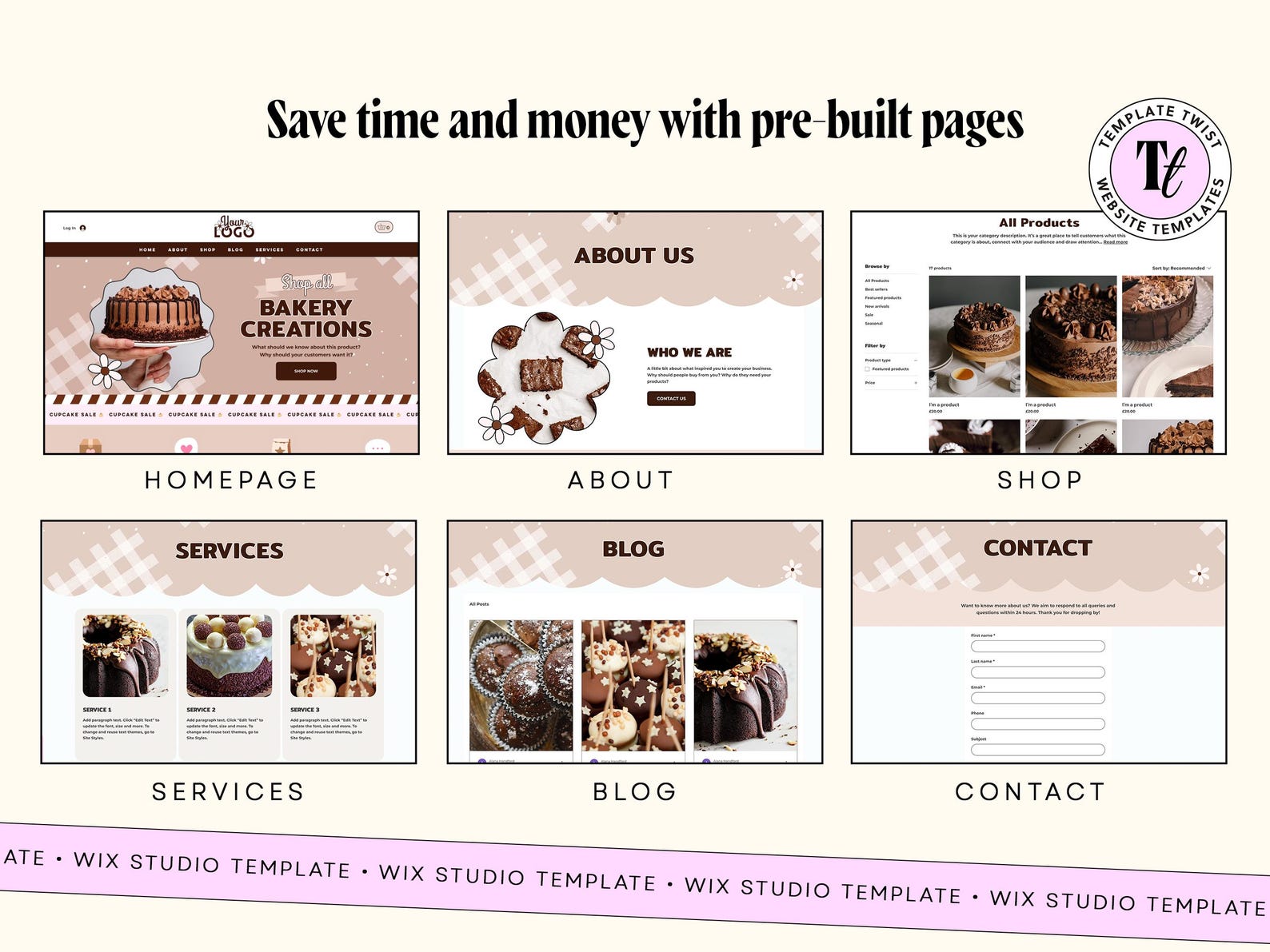 Bakery Website, Website Template, Wix Studio, Baking Website, Wix ...