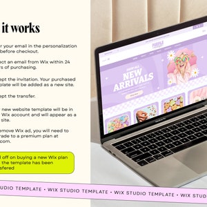 Purple Retro Wix Studio Template: Bright Ecommerce Website - Etsy