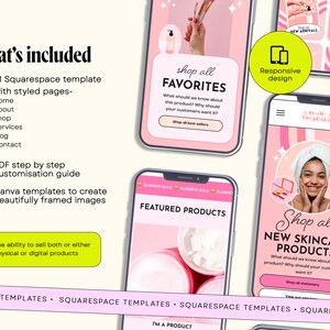 Peach Skincare Squarespace Theme, Colorful Website Template, Boutique ...