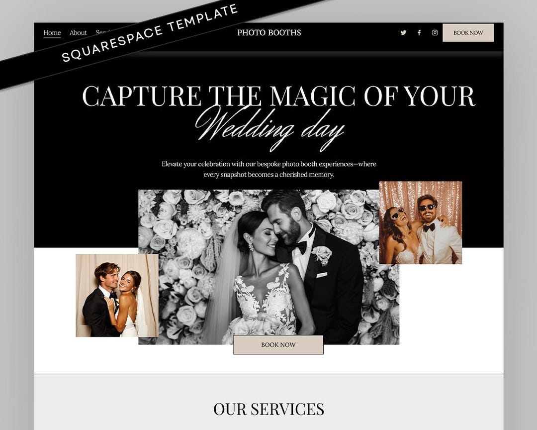Photobooth Website Template, Photo Booth Website, Photobooth Website ...