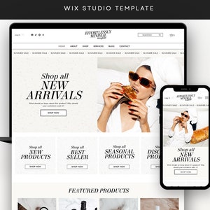 White Minimal Website Template, Influencer Website, Website Template ...