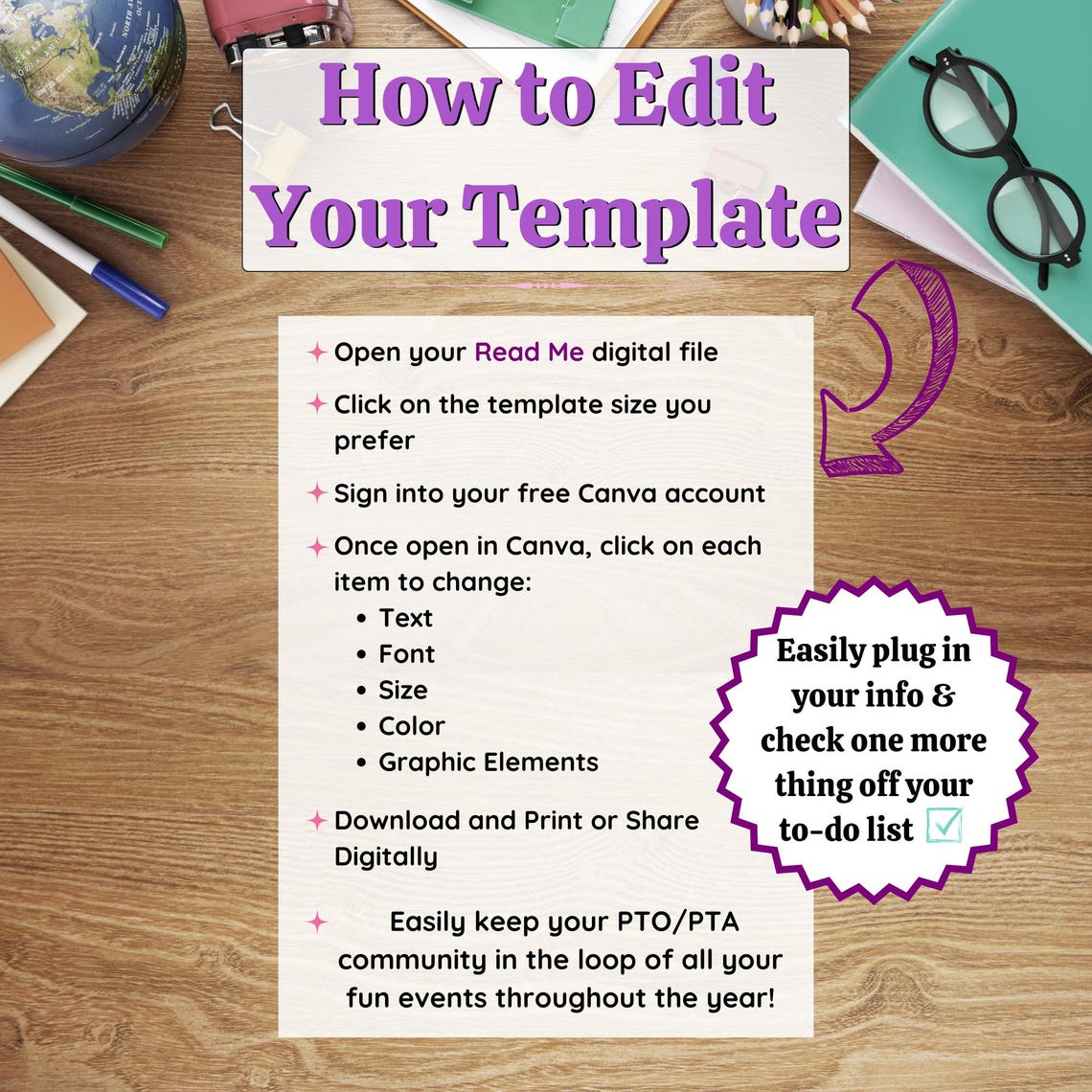 PTO PTA Newsletter Template, Editable Monthly Seasonal Pto Newsletter ...