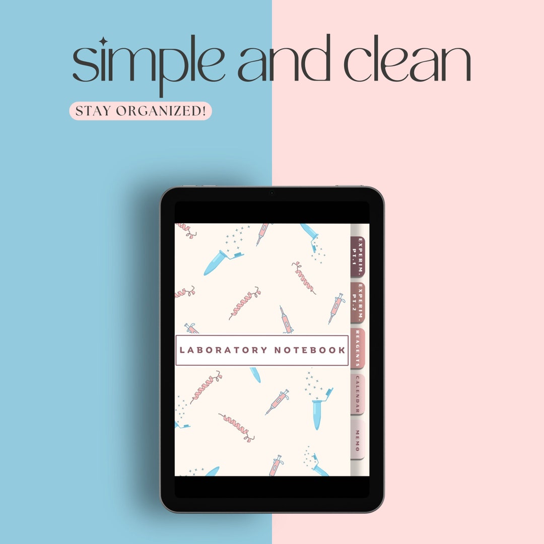 Research Lab Notebook | Essential Student Life Science Planner ...