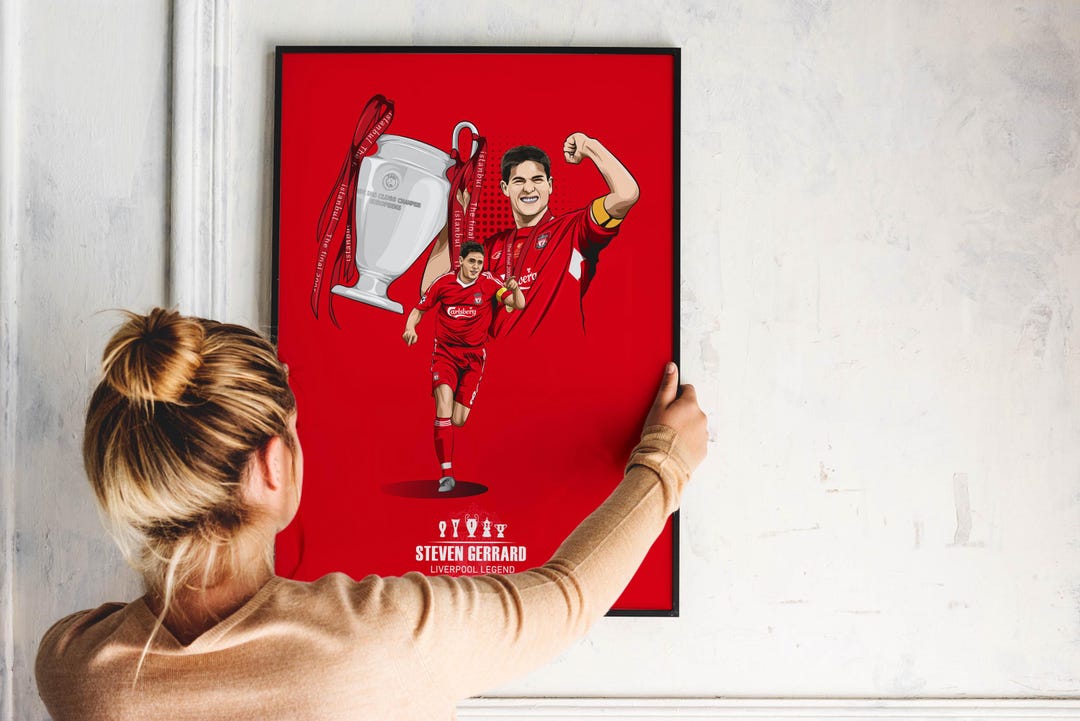 Steven Gerrard, Steven Gerrard Poster ,vector Style ,soccer Art Print ...