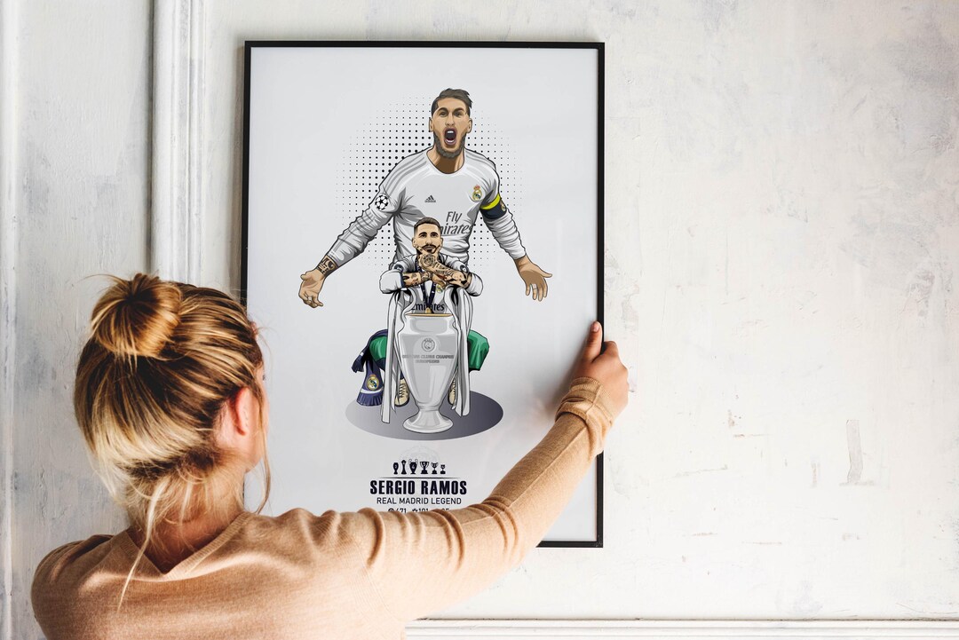 Sergio Ramos, Sergio Ramos Poster ,vector Style ,soccer Art Print ...