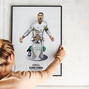 Sergio Ramos, Sergio Ramos Poster ,vector Style ,soccer Art Print ...