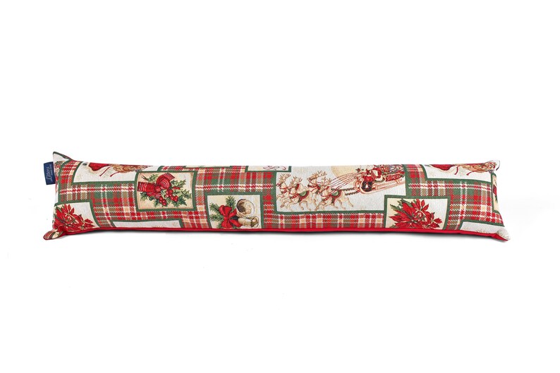 Littens Christmas Festive Woven Tapestry Door Window Draught Excluders ...